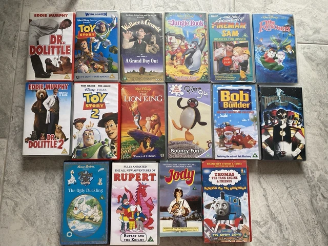 16 KIDS VHS Tapes Fireman Sam Toy Story Bob The Builder Wallace ...