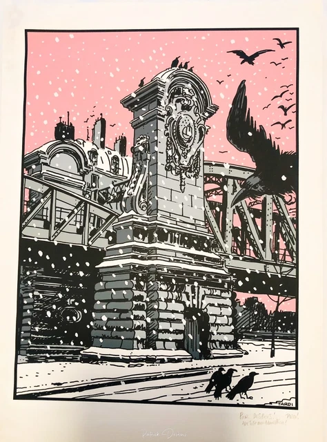TARDI - NEIGE - Sérigraphie éditée en 1986 - 70 x 100 - DÉDICACE SIGNÉE ...