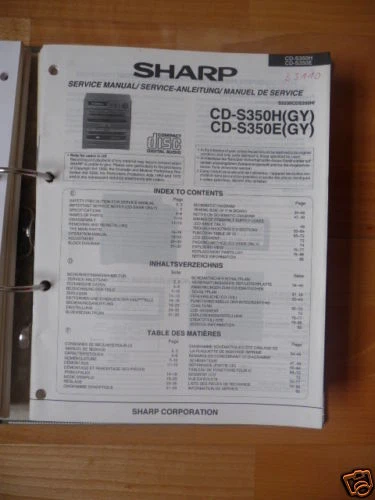 MANUEL DE SERVICE Sharp CD-S350H / E Système, Original EUR 12,01 - PicClick FR