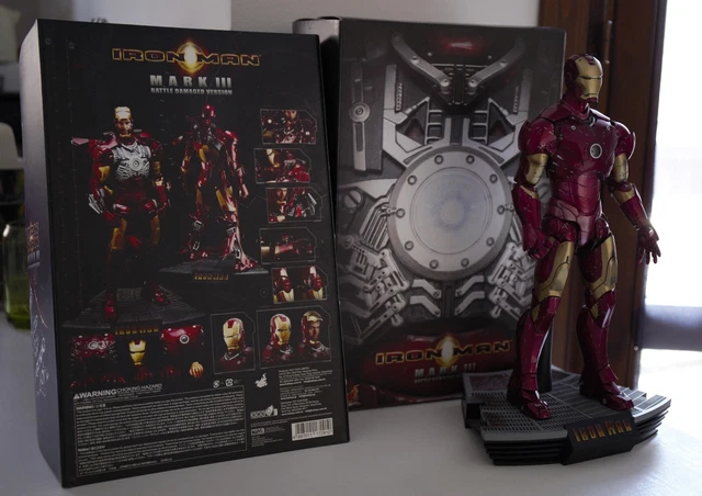 HOT TOYS IRON Man Mac III Battle Damaged Version (Rare First Version) £ ...