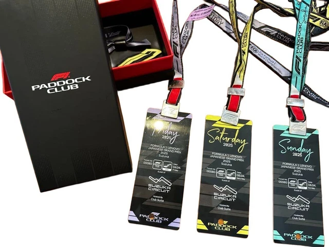 F1 PADDOCK CLUB Pass 2025 Japanese Grand Prix Suzuka Circuit 3-Day VIP ...
