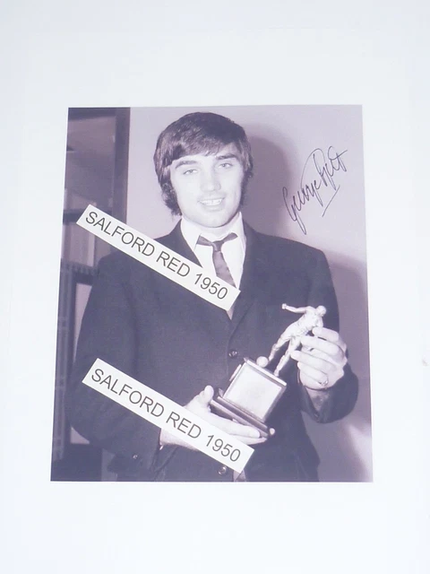 GEORGE BEST FOOTBALLER Of The Year Picture With His Autograph On The ...