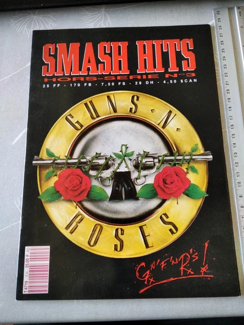 MAGAZINE VINTAGE GUNS N' ROSES - HARD ROCK smash hits HS 3 1992 - 32 ...