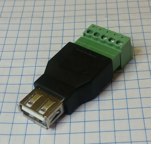 USB FEMALE BREAKOUT Board, Terminal Block Connector Ships free from CA ...