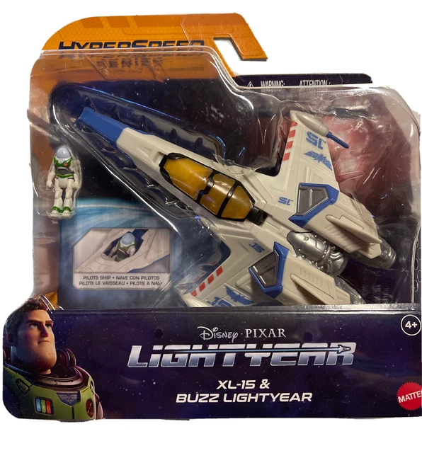 DISNEY PIXAR LIGHTYEAR XL-15 Ship & Figure Hyperspeed Series MIB Mattel ...