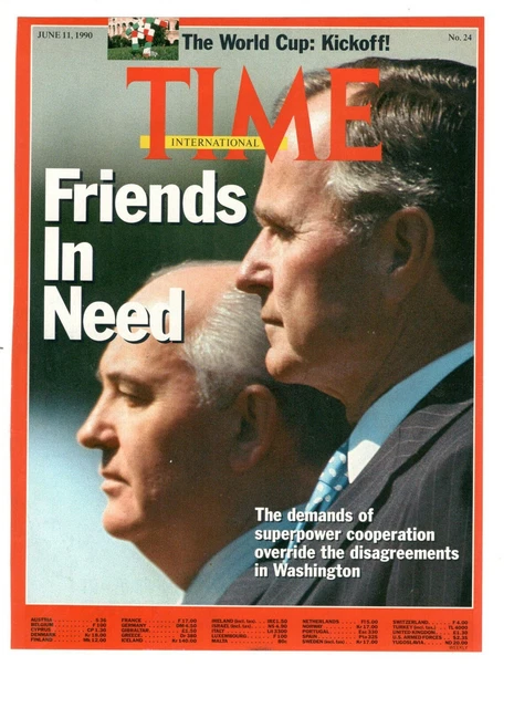 MIKHAIL GORBATCHEV GEORGE Hw Bush 1990 Time Solo Housse 1 Page Michail ...