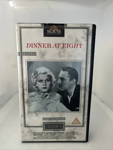 DINNER AT EIGHT With Marie Dressler & John Barrymore VHS Tape Cassette ...