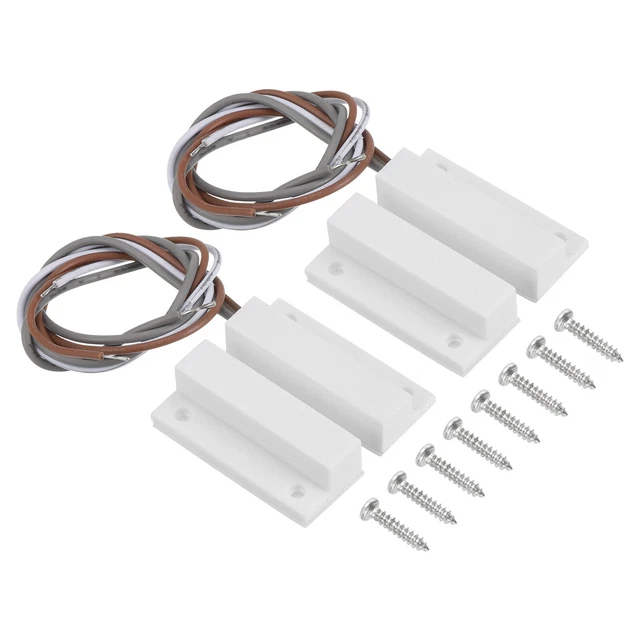 MAGNETIC REED SWITCH, 2 Sets NO NC Wired Door Window Contacts $12.08 ...