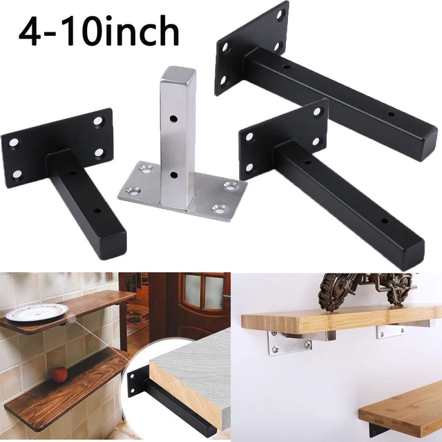 RUSTIC SUPPORT BENCH Board Heavy Duty Shelf Brackets Wall Mount Shelf ...
