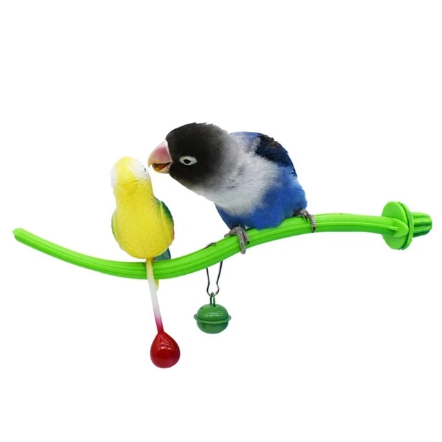 PET BIRD PERCH Toy Standing Rest Perch for Small Large Bird Birdcage ...