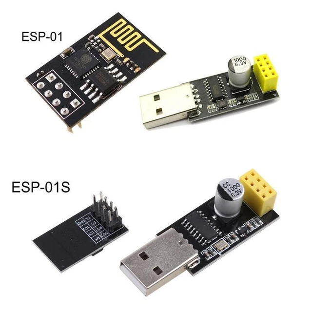 ESP01 PROGRAMMER ADAPTER UART GPIO0 CH340G USB to ESP8266 ESP-01 CH340G ...