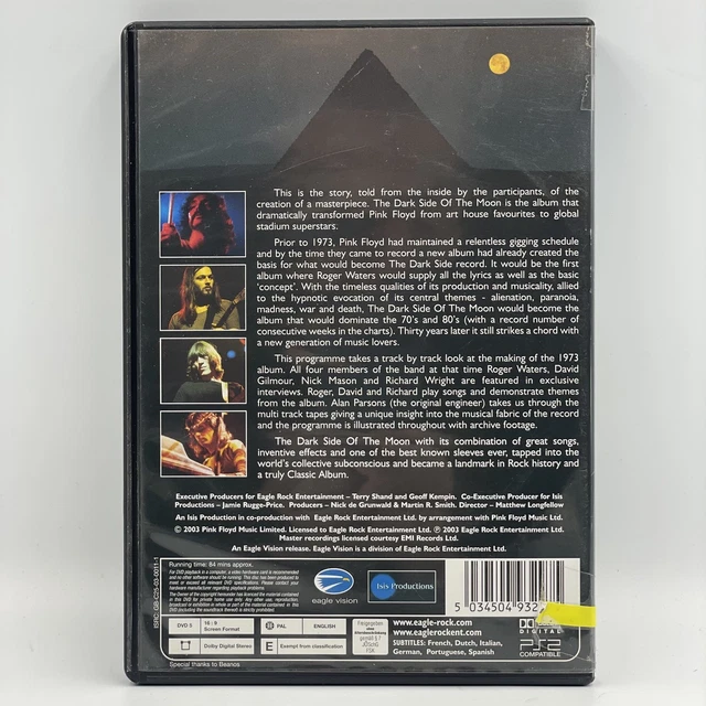PINK FLOYD [DVD] The Making of Dark Side Of The Moon • UK • Region Free ...
