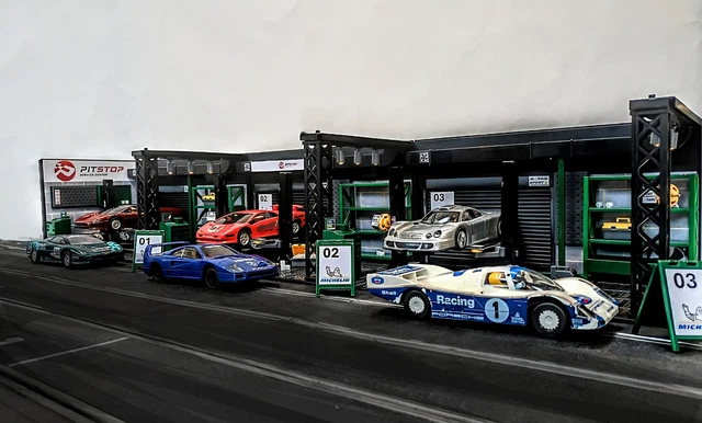 ULTIMATE SCALEXTRIC PIT Stop Building Large 3 Units £129.02 - PicClick UK