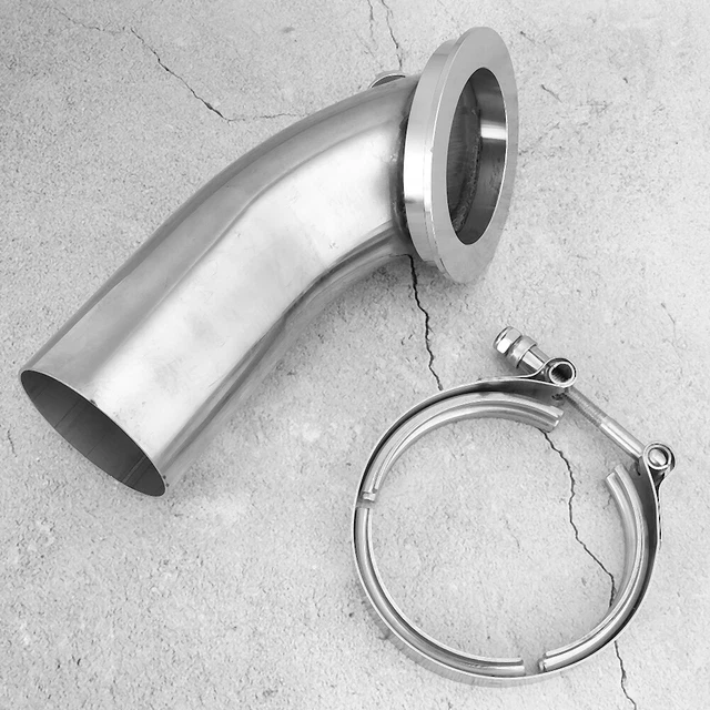 HOT STAINLESS STEEL Turbo Exhaust Downpipe Elbow 90 Degree For Hy35 HX ...