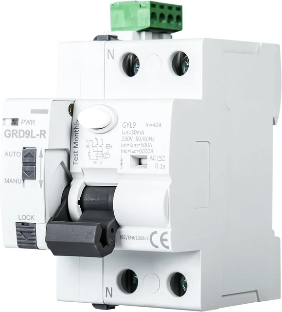 INTERRUTTORE DIFFERENZIALE A Riarmo Automatico 40A 30Ma Differenziale Autoriarma EUR 74,99 ...