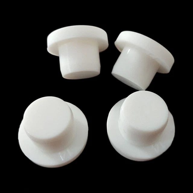 WHITE ROUND SILICONE Rubber Blanking End Cap Inserts Seal Plug Stopper ...