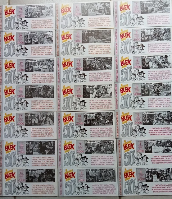 IL GRANDE BLEK Serie III^ 3 completa 1/21 ANASTATICA 1955 - Formato striscia EUR 20,00 - PicClick IT