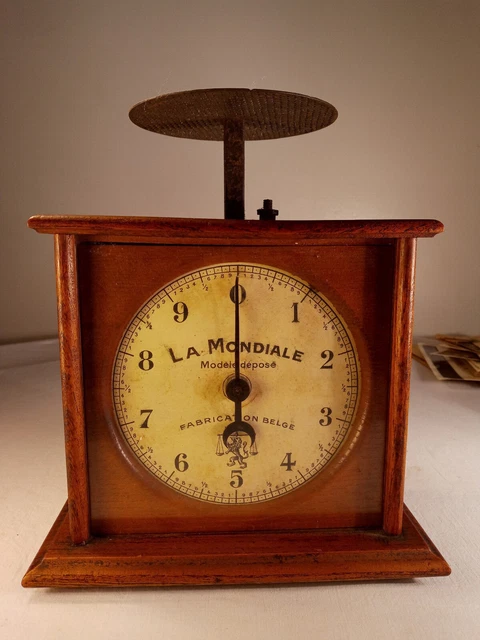 ANTIQUE GROCERY SCALE La Mondiale Model depose fabrication Belge £70.02 ...