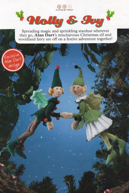 ALAN DART KNITTING Pattern Holly & Ivy Elf Christmas Toy DK £6.50 ...