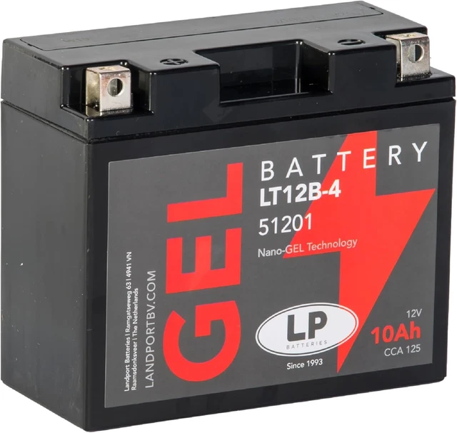 MOTORBIKE LT12B-4 GEL LP Battery 12V,125CCA Fits Ducati Diavel Carbon ...