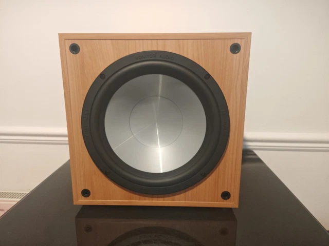 MONITOR AUDIO BRW-10 Subwoofer Cherry Wood Bronze Boxed + Manual+ Ixos ...