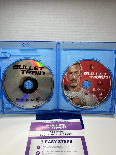 BULLET TRAIN (2022)(BLU-RAY + DVD + Digital Code) Brad Pitt $18.99 ...