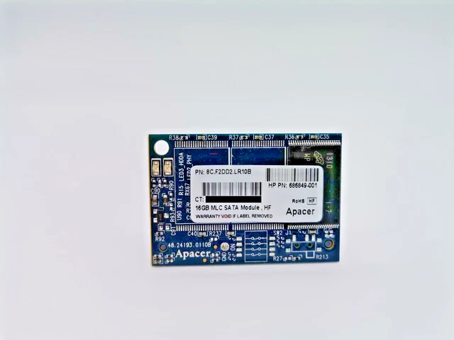 APACER 16GB MLC HF SATA Modul SSD Flash Speicher HP PN: 686849, 8C ...