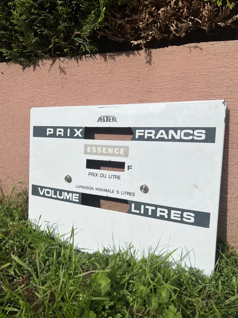 ANCIENNE PLAQUE ÉMAILLÉE de pompe à essence automobile garage EUR 120,00 - PicClick FR