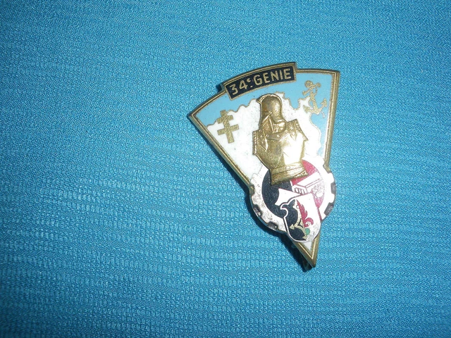 902A INSIGNE BADGE 34 ° RGT Génie Drago G 2025 H 4,3 CM Médaille ...