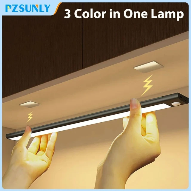 MOTION SENSOR WIRELESS LED Night Light for Kit - Black 10CM / 3color in ...