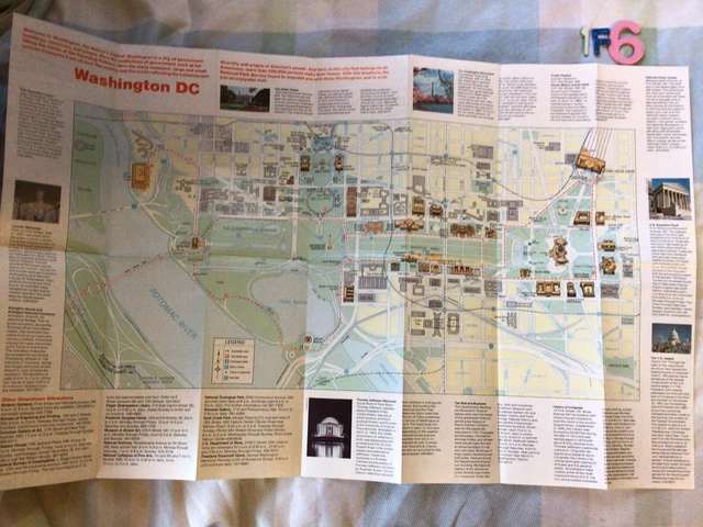WASHINGTON DC , Vintage Guide Map , Collectible EUR 16,46 - PicClick DE