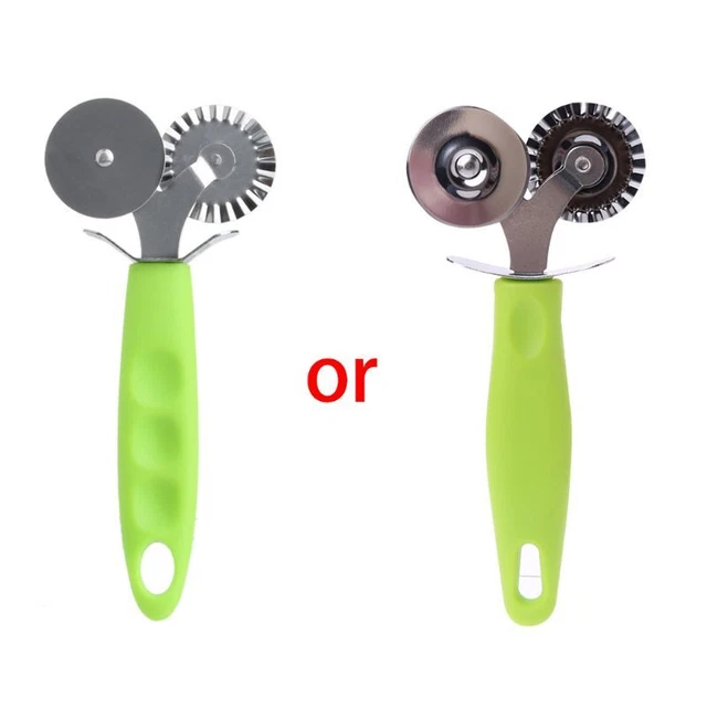 STAINLESS STEEL ROUND Roller Cutter Pizza Hob Wheel Pastry Dough Tools ...