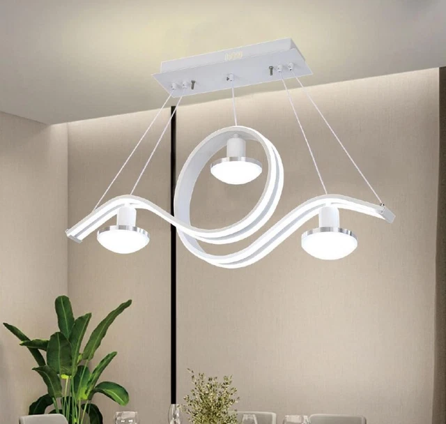 LAMPADARIO A SOSPENSIONE led 3 luci design moderno lampada soffitto 80w ...