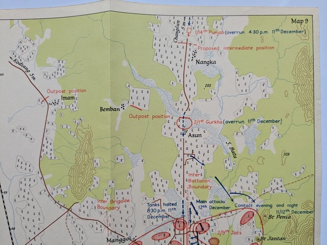 BATTLE OF JITRA Malaysia map World War 2 1941 1957 £12.00 - PicClick UK