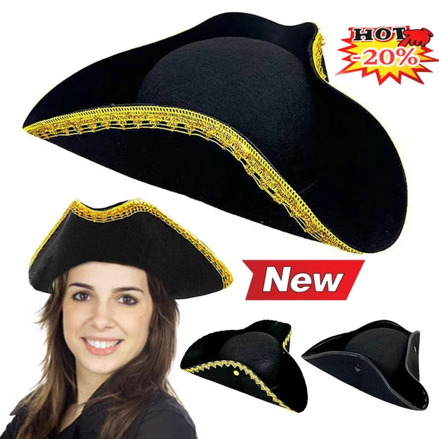 Tricorn Hat Party Caribbean Pirate Adults Fancy Dress S8a8 4 31