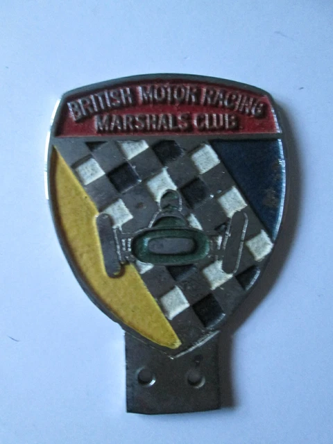 BRITISH MOTOR RACING Marshals club grill badge. Motor sport badge. car ...