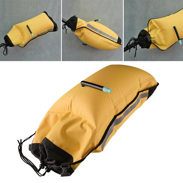 KAYAK INFLATABLE BOAT Paddle Float Dual Chamber Safety Bag Floating $60 ...
