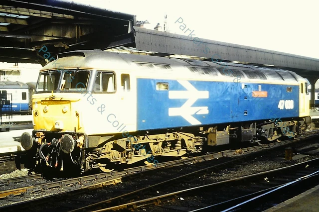 ORIGINAL 35MM RAILWAY Slide Diesel Electric Locomotive 47638 Newcastle ...