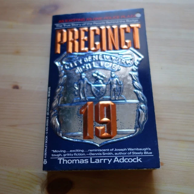 THOMAS LARRY ADCOCK Precinct 19 Vintage Crime Book Mystery Buck Sanders ...