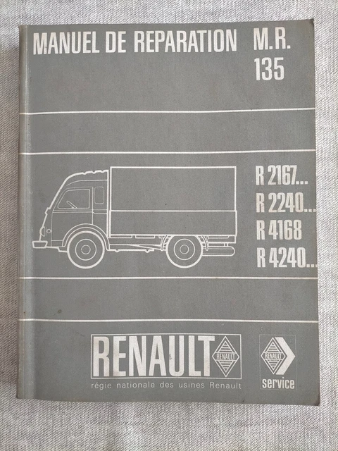RENAULT - MANUEL de réparation MR135 - Camions anciens RENAULT EUR 18 ...