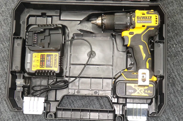 DEWALT DCD709 18V XR Brushless Compact Combi Drill with 4Ah Battery and ...