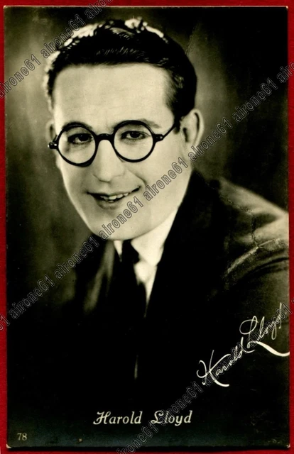 HAROLD LLOYD 05 ATTORE ACTOR CINEMA MUTO SILENT MOVIE STAR Cartolina ...