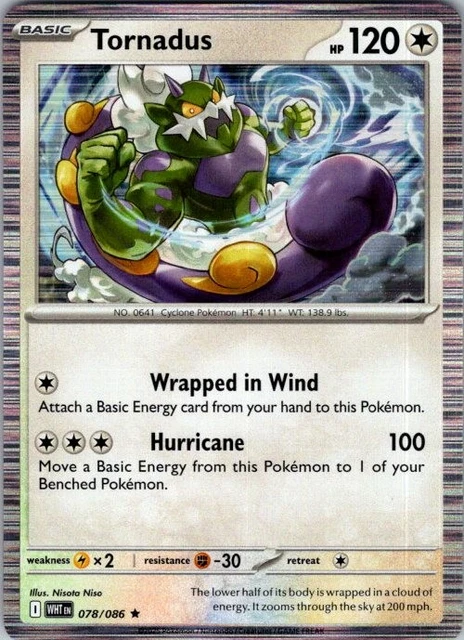 POKEMON | SV: White Flare | Tornadus | 078/086 | Holo | NM £1.50 ...