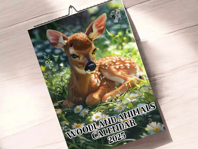 WOODLAND ANIMALS CALENDAR 2025 -Wood Animals Calendar 2025 -A4 Calendar ...
