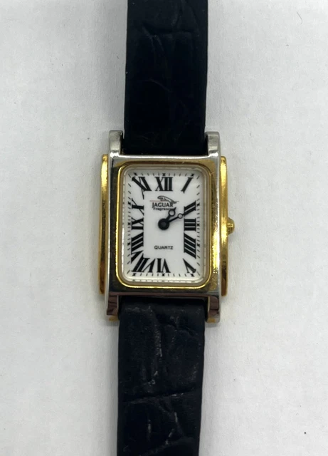 JAGUAR FRAGRANCES QUARTZ Square Face Roman Numeral Watch Not Working £ ...