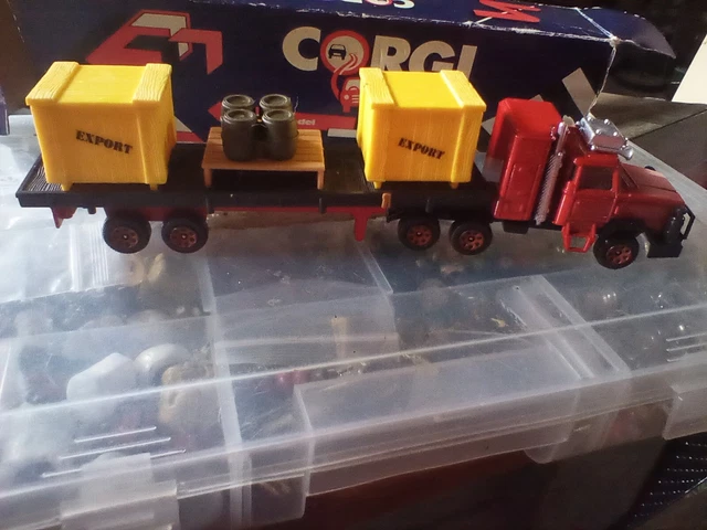 VINTAGE 1985 CORGI Scammel Container Truck Freight Model Die-Cast Model ...