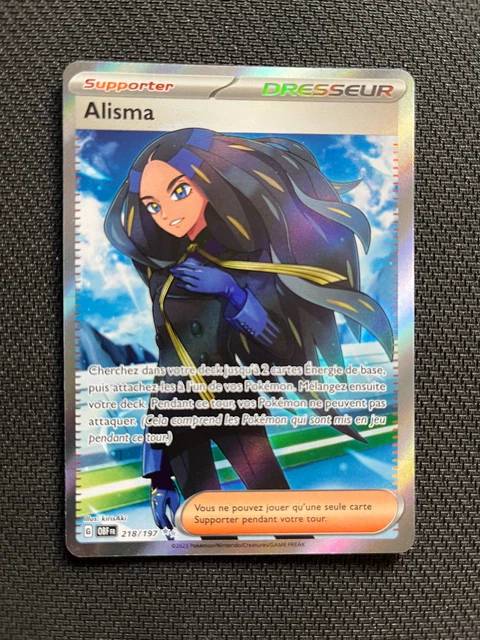 CARTE POKEMON ALISMA 218/197 Full Art Secrète EV03 Flammes Obsidiennes ...