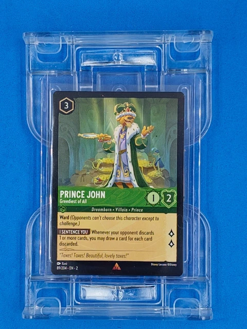 DISNEY LORCANA: RISE Of The Floodborn Prince John 89/204 NONFOIL RARE ...