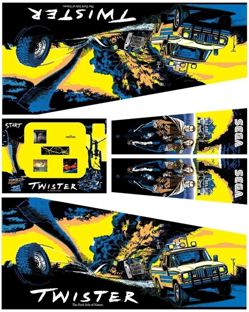 KIT COMPLETO DECALS Cabinet Flipper Pinball Twister Sega EUR 120,00 ...