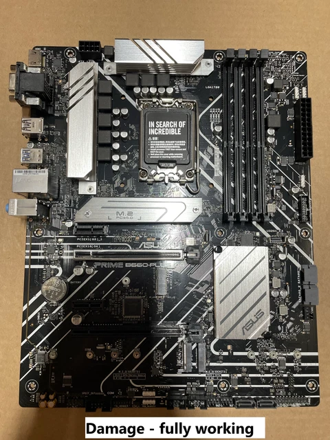 ASUS PRIME B660-PLUS D4, Intel B660, S 1700, DDR4, SATA3, PCIe 4.0, M.2, 2.5 GbE £80.00 ...